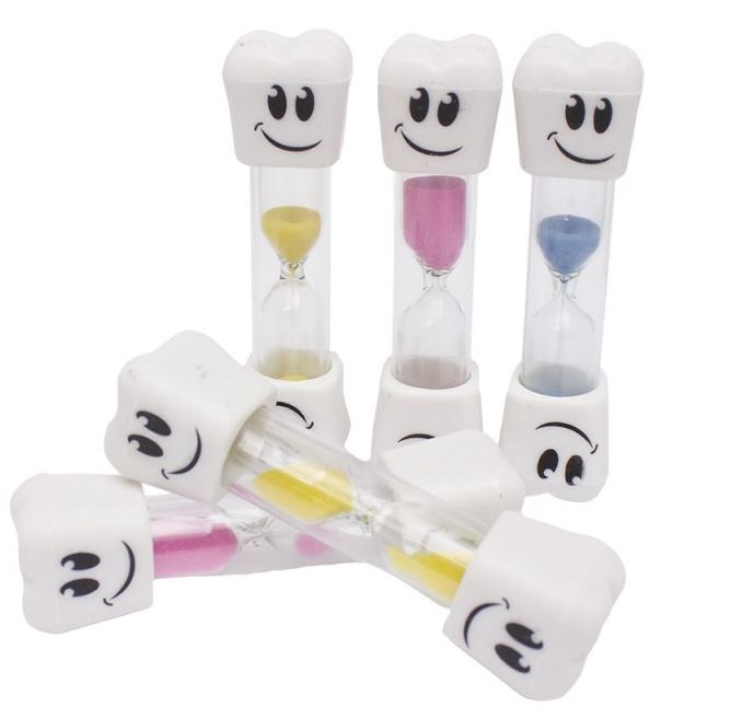BADER Smiley Face Hourglass Brushing Timer, 2 Minutes, Assorted Colors
