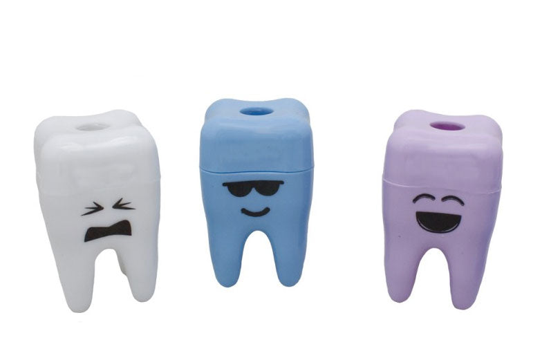 Tooth Shaped Pencil Sharpener, Assorted, 20 Per Pack